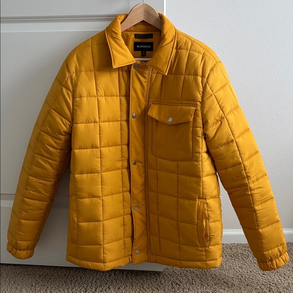 Bonobos | Jackets & Coats | Bonobos Mens Mustard Quilted Puffer Jacket ...